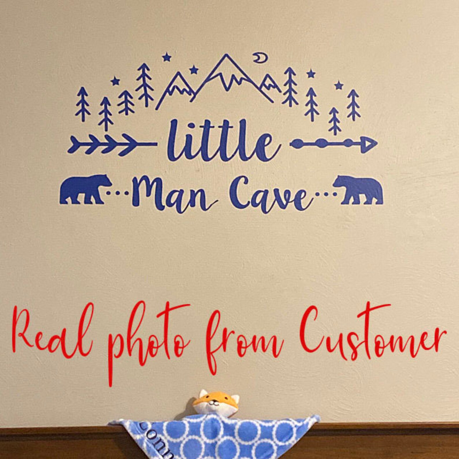 Little Man Cave Wall Decal Woodland Vinyl Sticker Mountains - Etsy