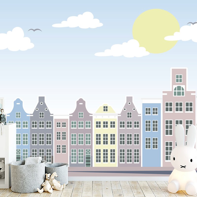 Cityscape Wall Decal - Etsy