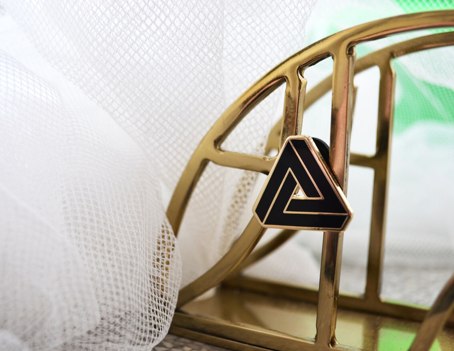 GOLD IMPOSSIBLE TRIANGLE Pin Penrose Pin Geometry Geometric | Etsy