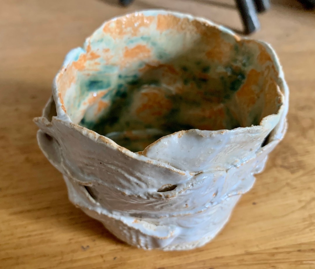 Unique Sculpted Decorative Pot - Etsy