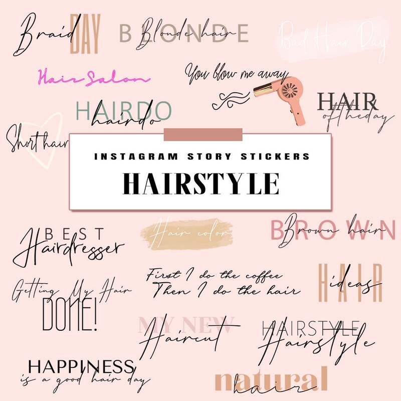 Hairstyle Stickers - Etsy