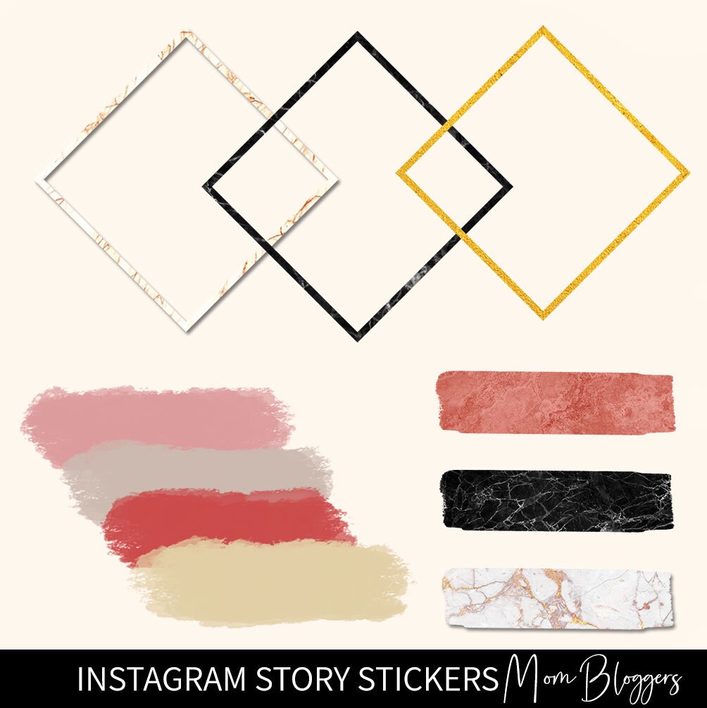 Instagram Story Stickers MUM BLOGGERS KIT, Instagram Stickers, Planner ...