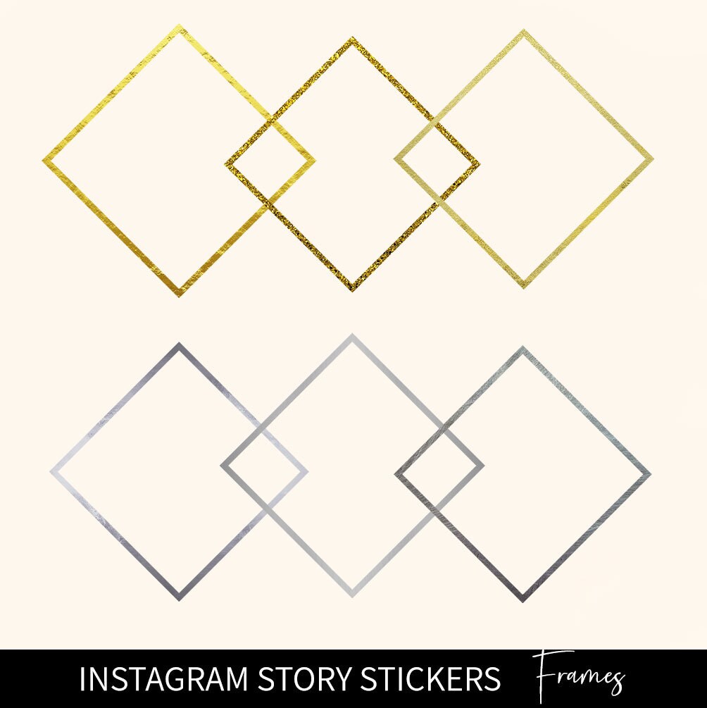 Instagram Story Stickers FRAMES, Instagram Stickers, Instagram Clip Art ...