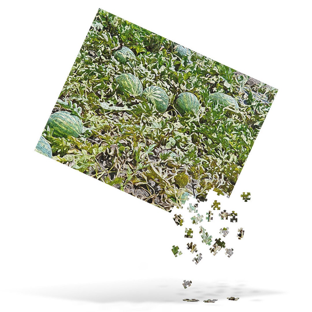 Watermelon, Jigsaw Puzzle, Picnic, Farm, Harvest, Fruit, Vine, Gift For ...