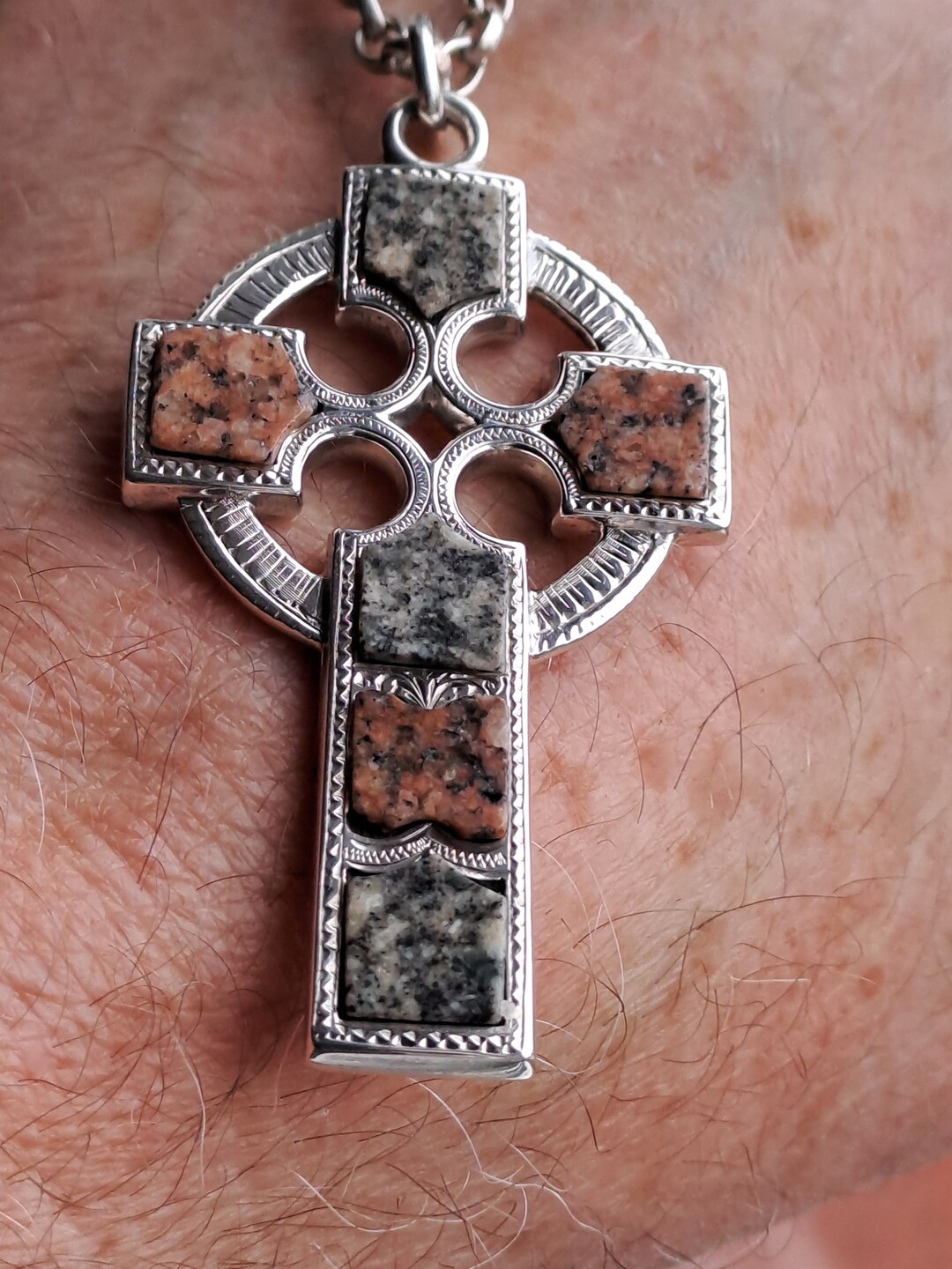 Victorian Silver & Granite Celtic Cross. - Etsy