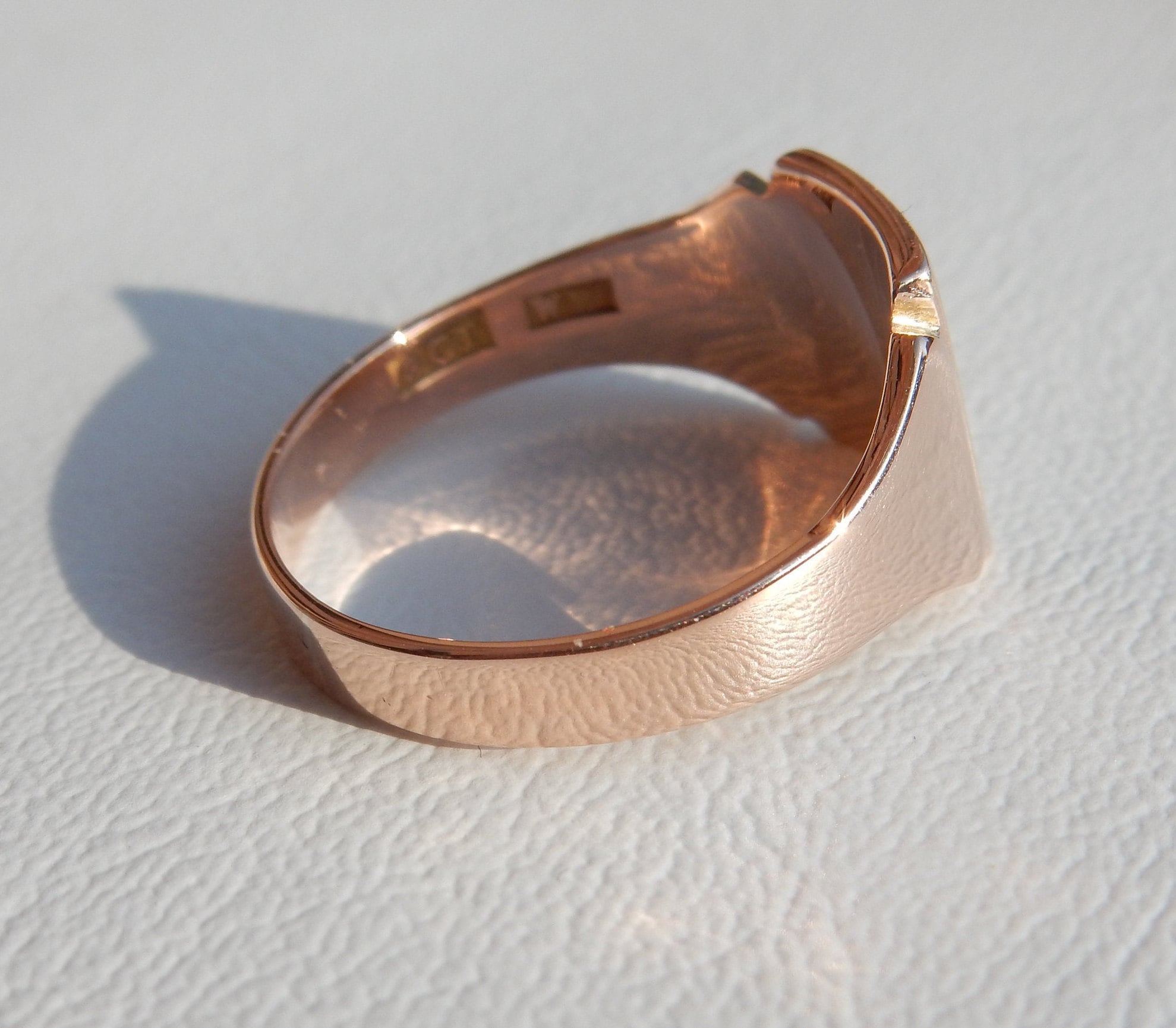 9ct /9k Rose Gold Signet Ring - Etsy