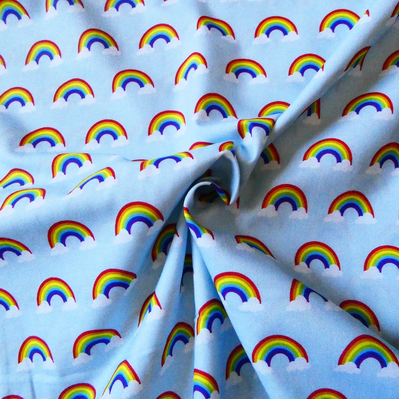 Rainbow Fabric - Etsy UK