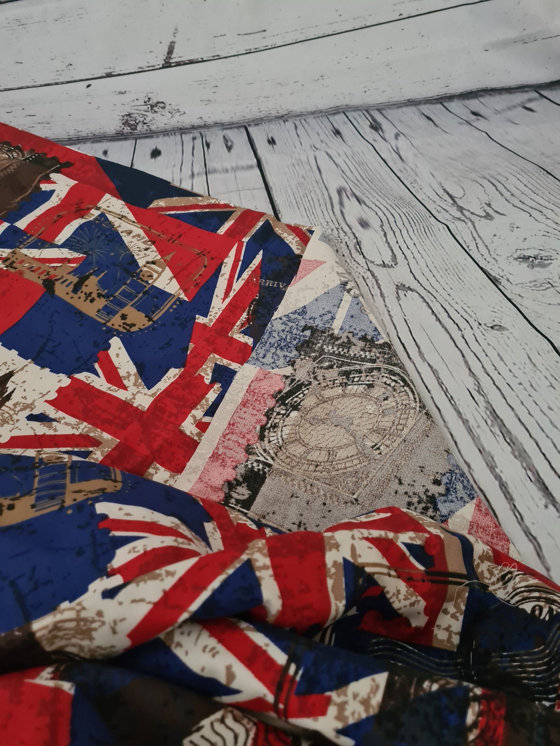 British Flag Cotton Canvas - Etsy