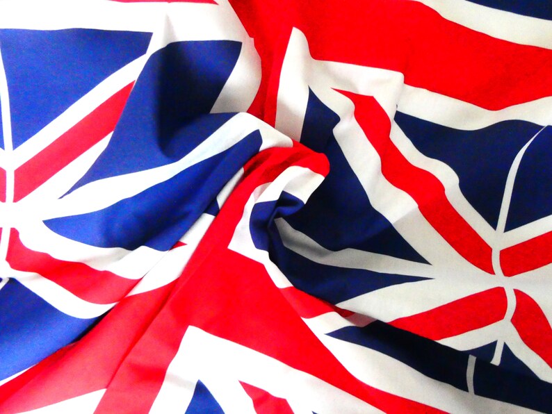 Union Jack Cotton Fabric | Etsy