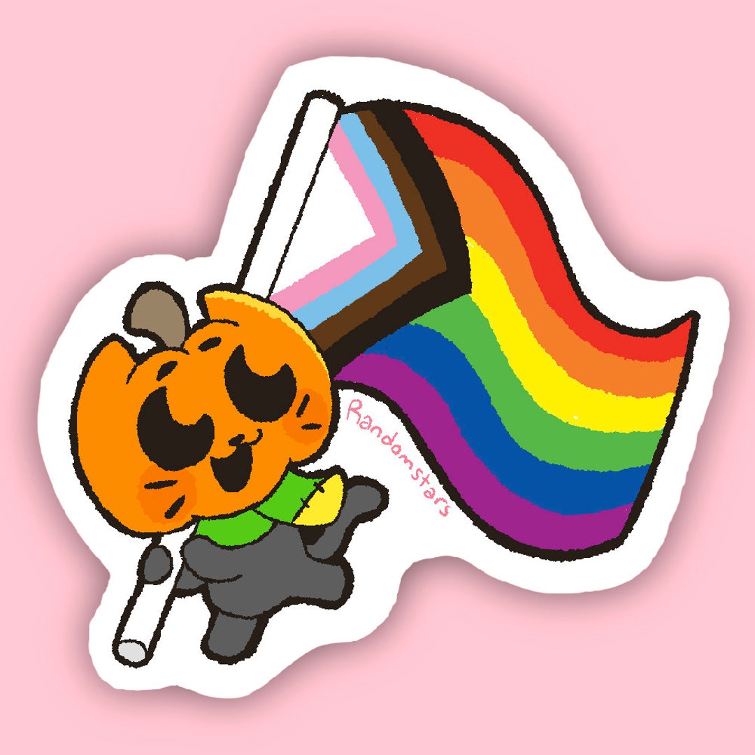 Pumpkin Cat Pride Flag Die Cut Sticker - Etsy