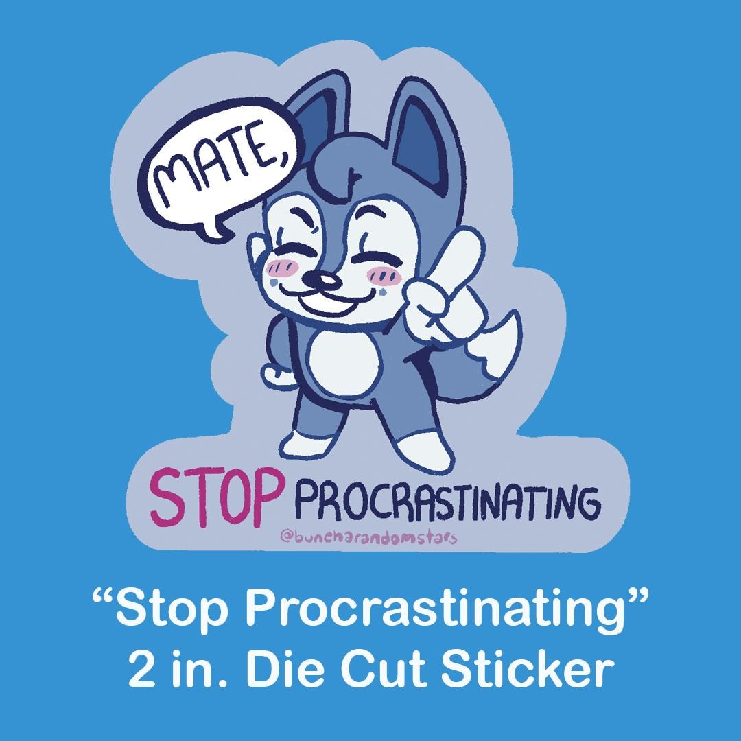 Stray Kids Bang Chan Wolfchan Kpop Stop Procrastinating Die Cut Sticker ...