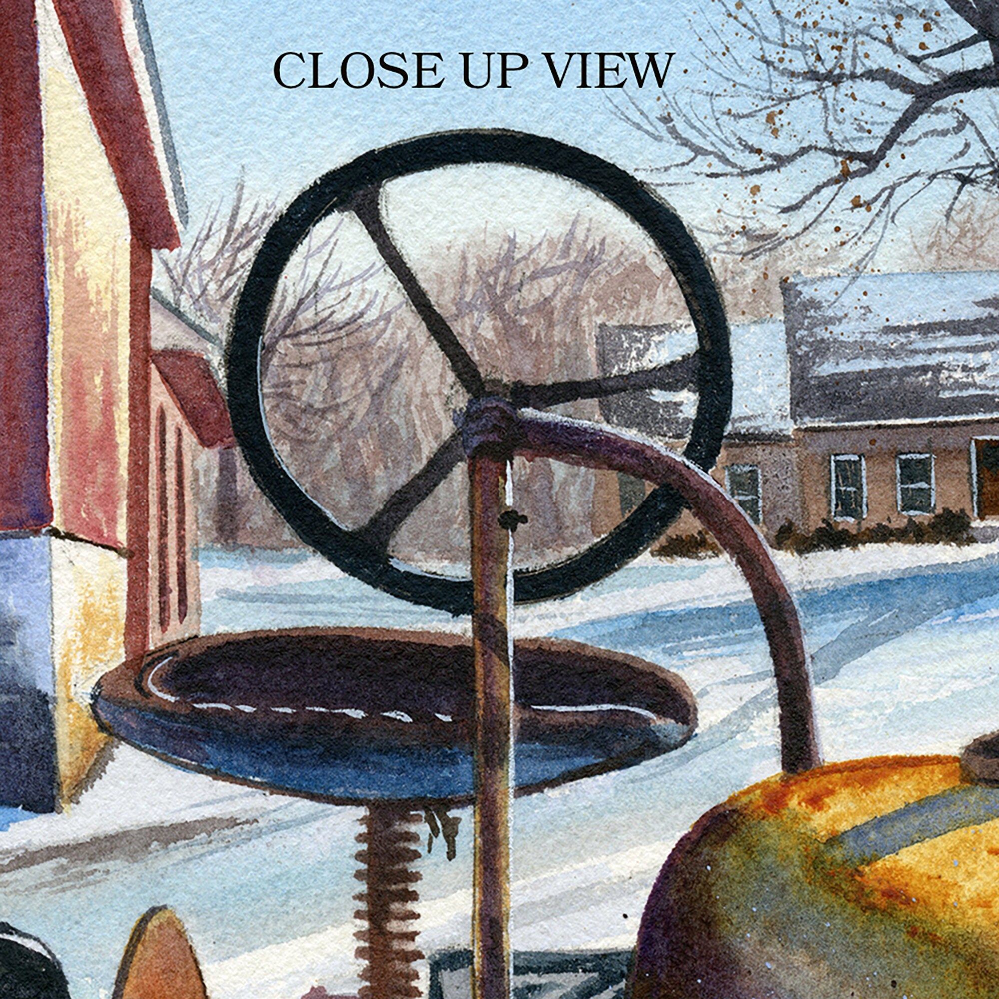 Retired, Antique, Old, Rusty Tractor in the Snow, Farm Scene - Giclee ...