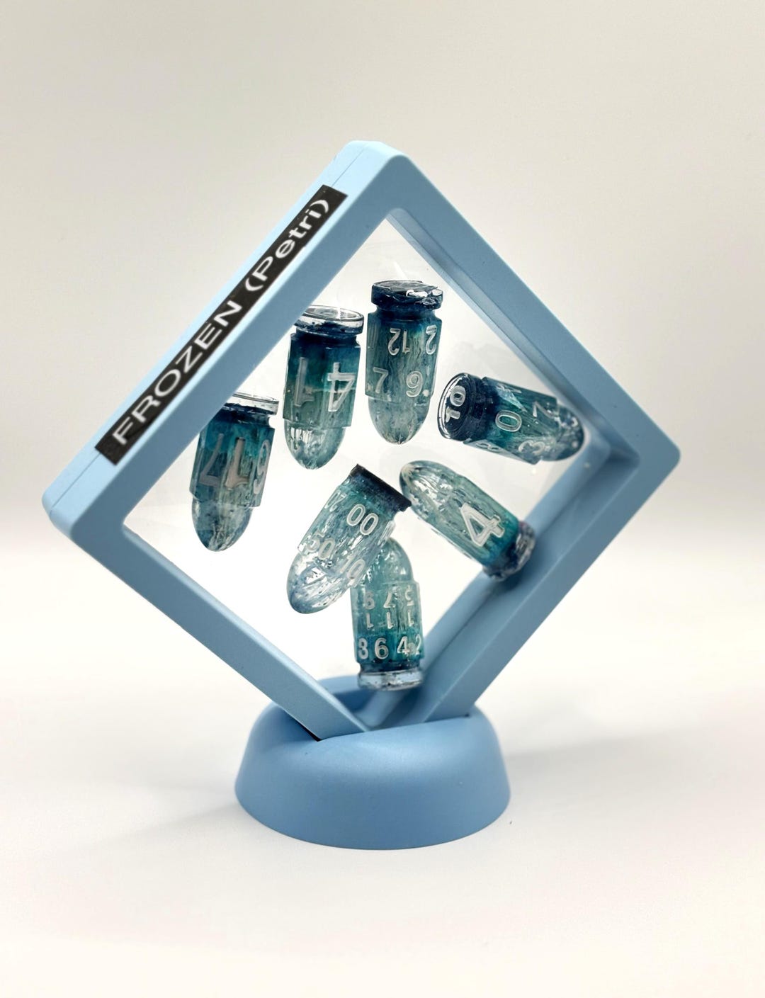 Frozen 7 Piece Bullet Dice Set RPG for D&d/battletech/pathfinder Games ...
