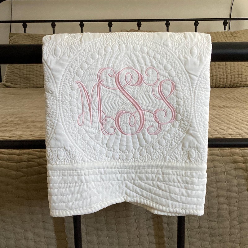 Monogrammed Quilt - Etsy