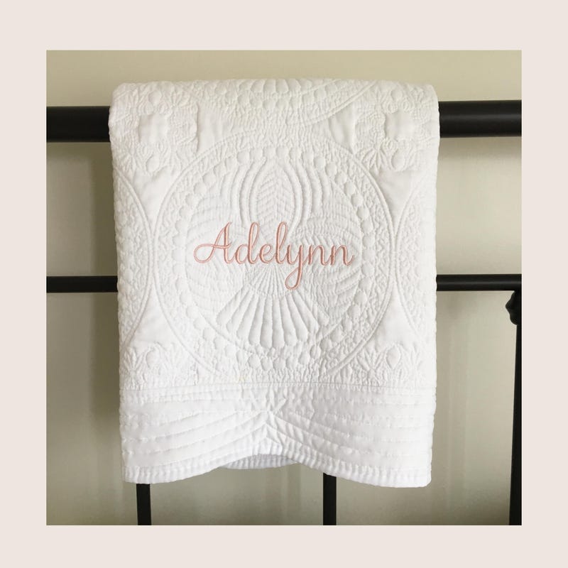 Embroidered Baby Quilt - Etsy