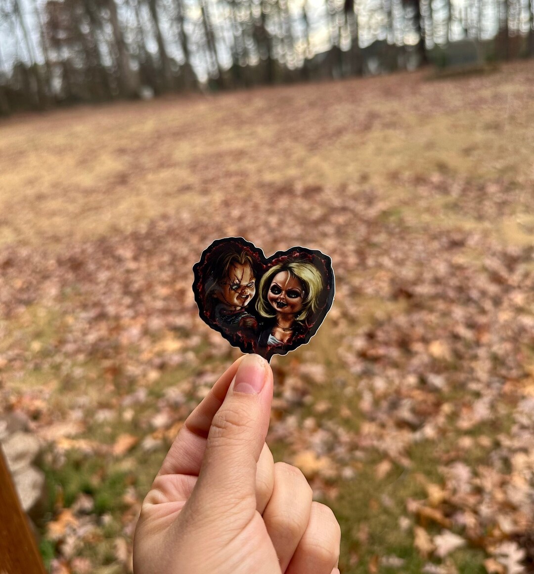 Chucky and Tiff Heart Sticker Horror Sticker Stickers - Etsy