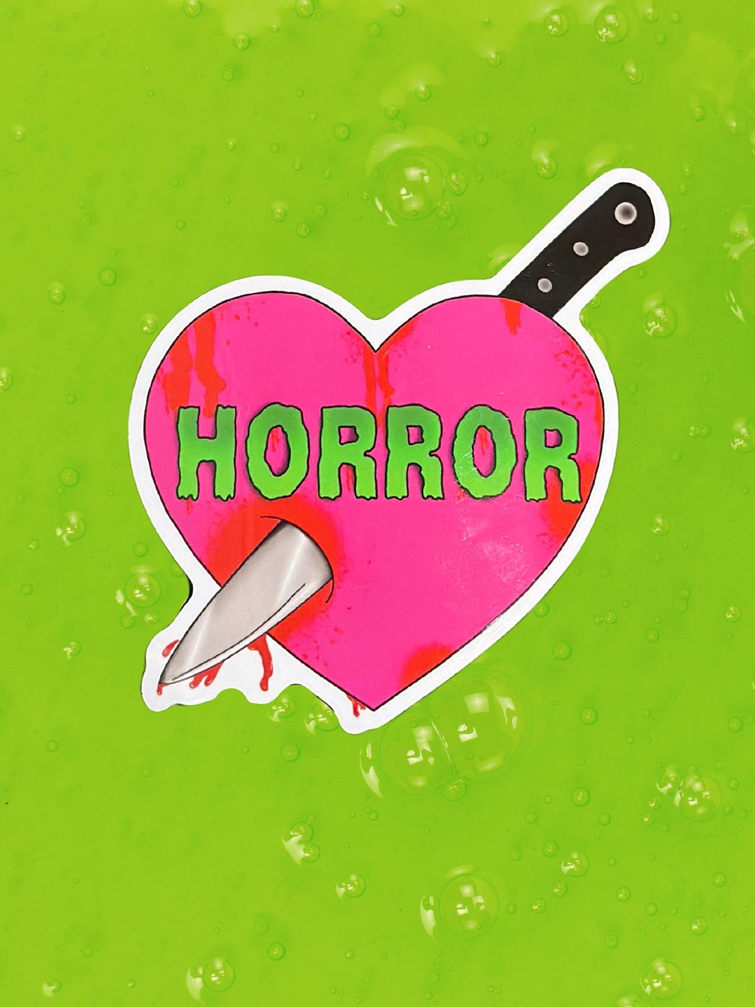HORROR Heart Sticker Horror Stickers - Etsy