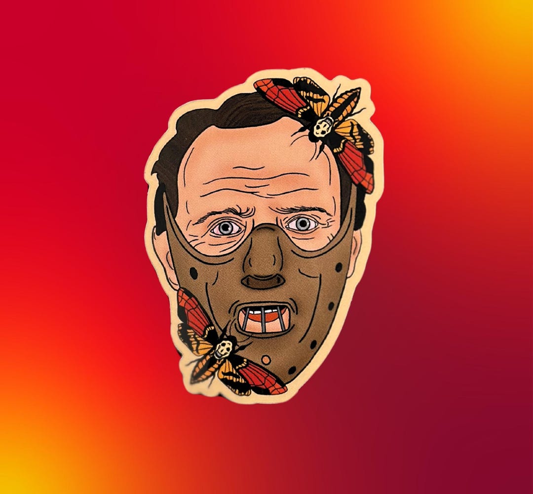 Hannibal Lecter Sticker | Silence of the Lambs | Horror Stickers - Etsy
