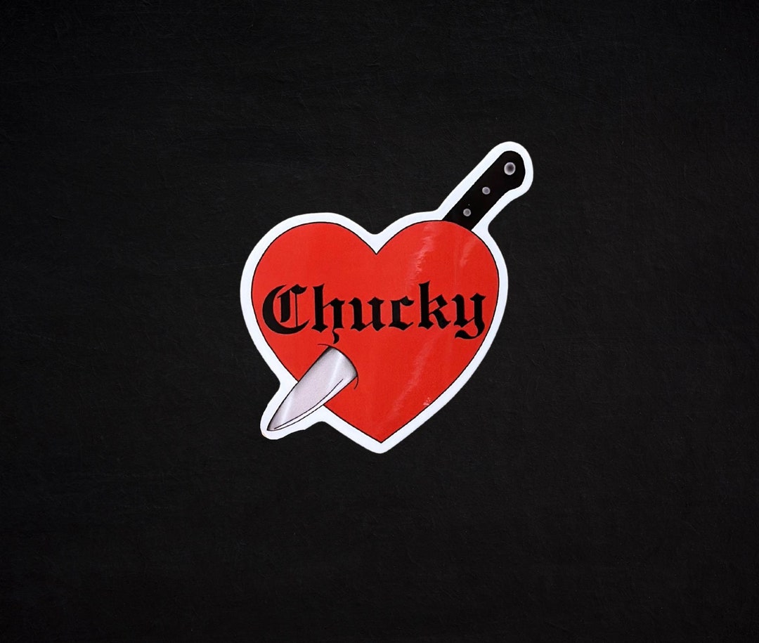 Chucky Heart Sticker Horror Stickers Bride of Chucky Charles Lee Ray - Etsy