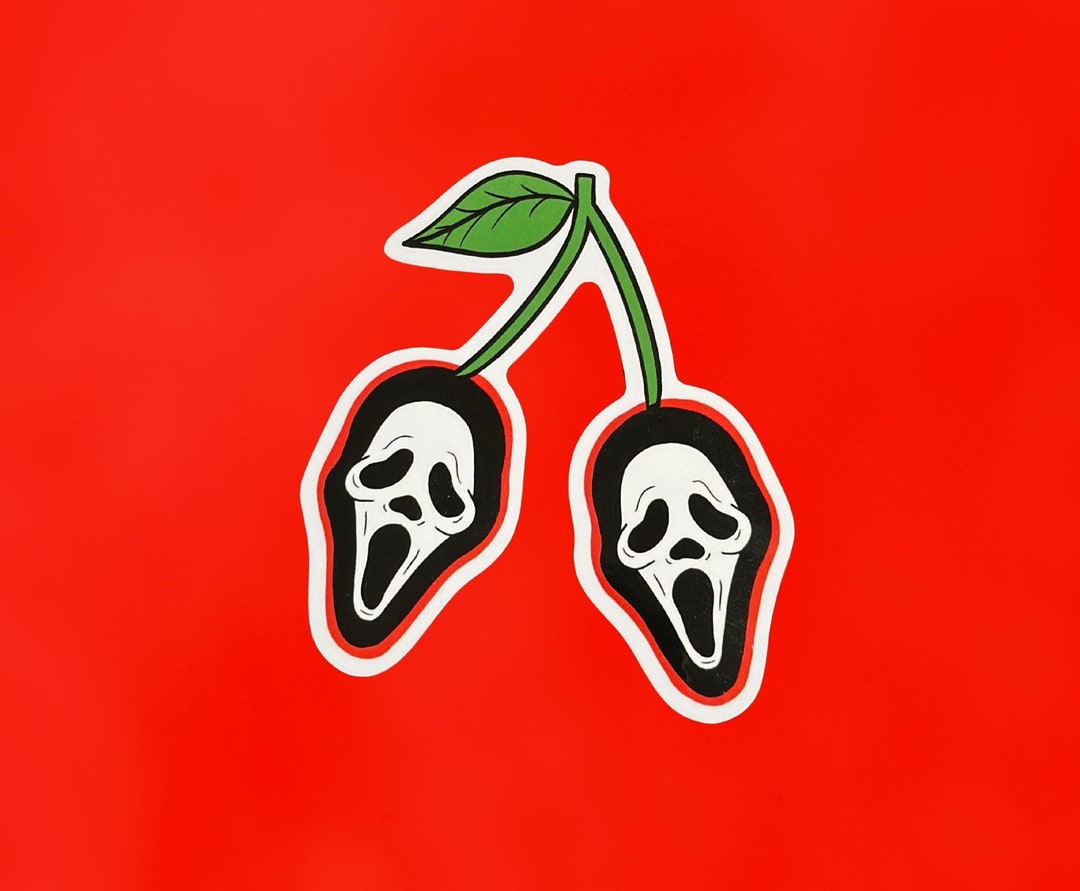 Cherry Masks Sticker | Horror Sticker | Halloween Sticker - Etsy