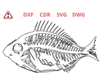 Metal Fish Skeleton Wall Art - Etsy