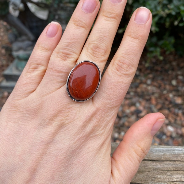 Red Stone Ring - Etsy