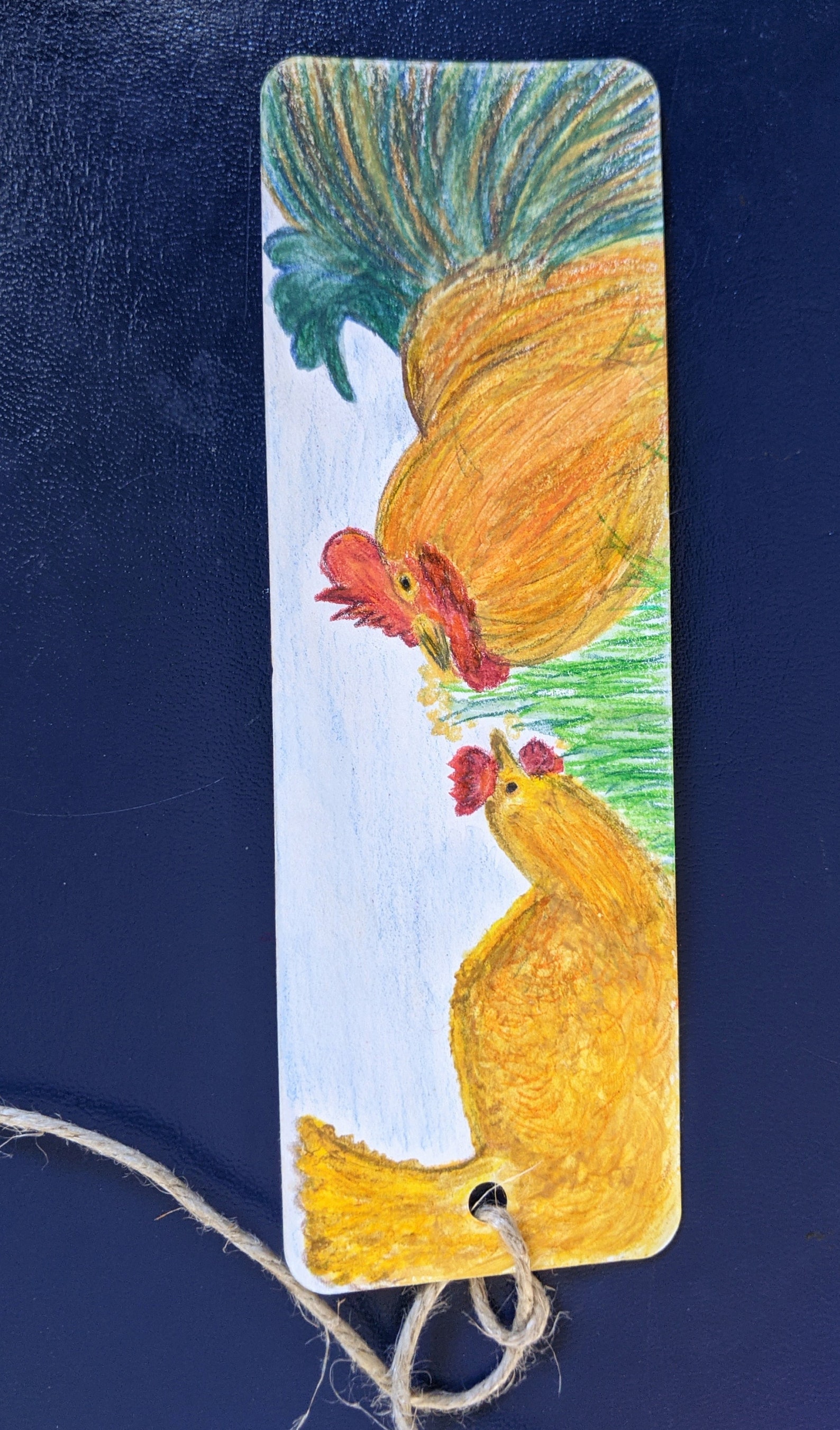 Hand Painted Chicken Bookmark, Handmade Bookmark, Painted Bookmark ...