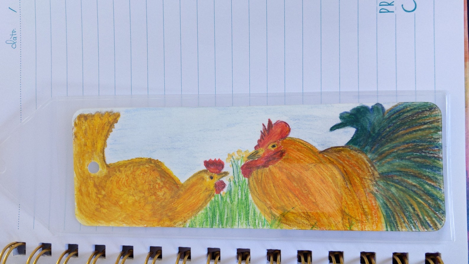 Hand Painted Chicken Bookmark, Handmade Bookmark, Painted Bookmark ...