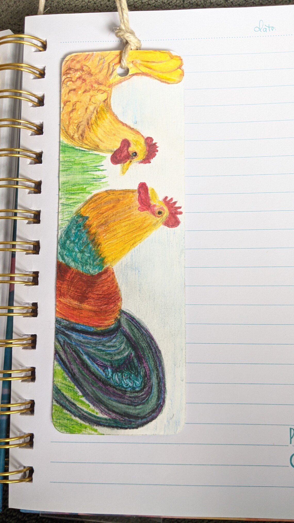 Hand Painted Chicken Bookmark Handmade Bookmark Painting on - Etsy UK