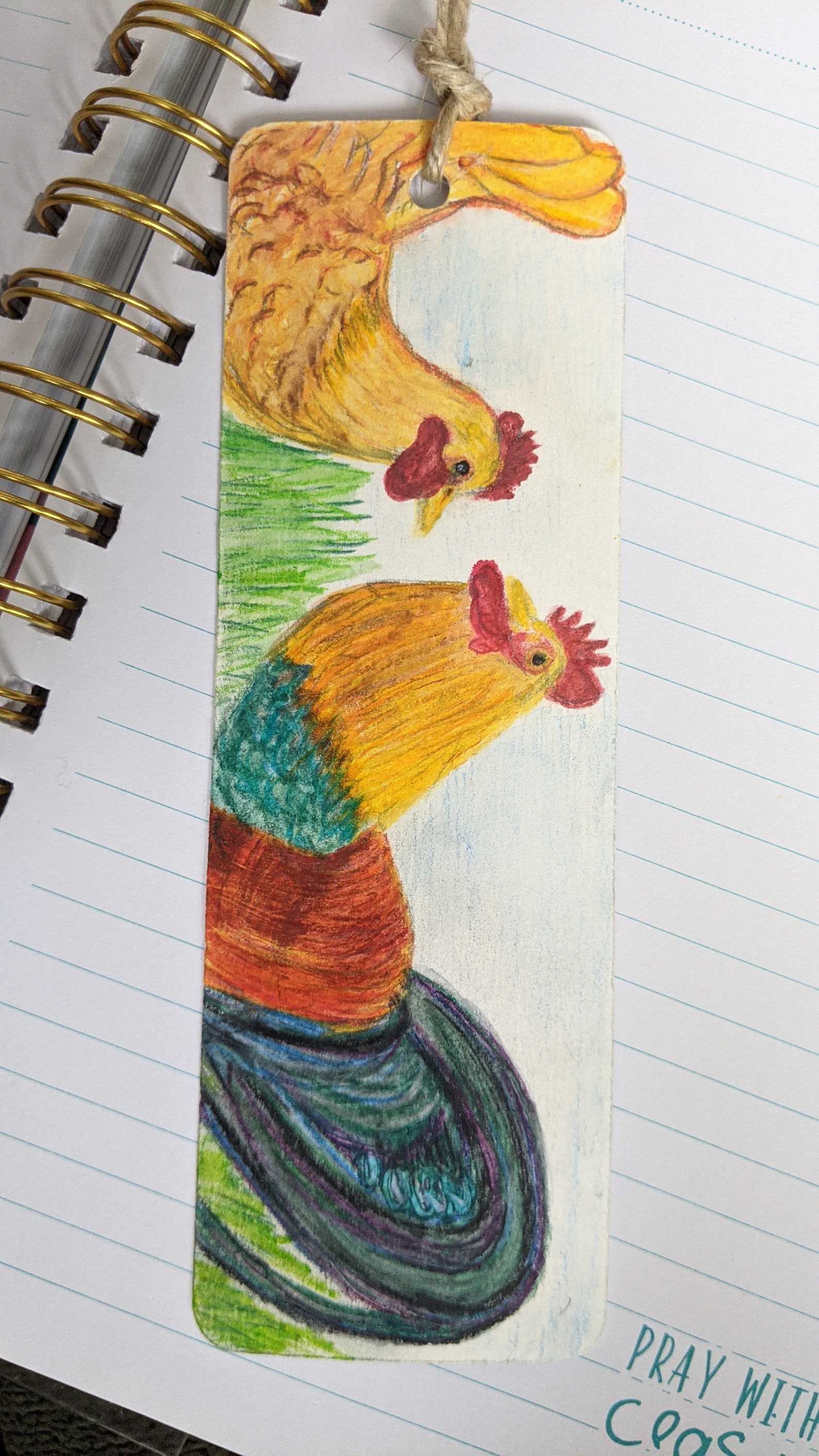 Hand Painted Chicken Bookmark Handmade Bookmark Painting on - Etsy UK