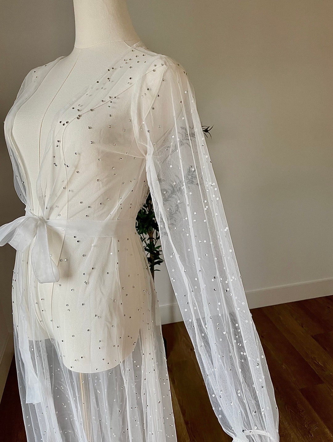 LUXE RHINESTONE ROBE | New| Floor Length | Bridal Robe | Rhinestone - Etsy