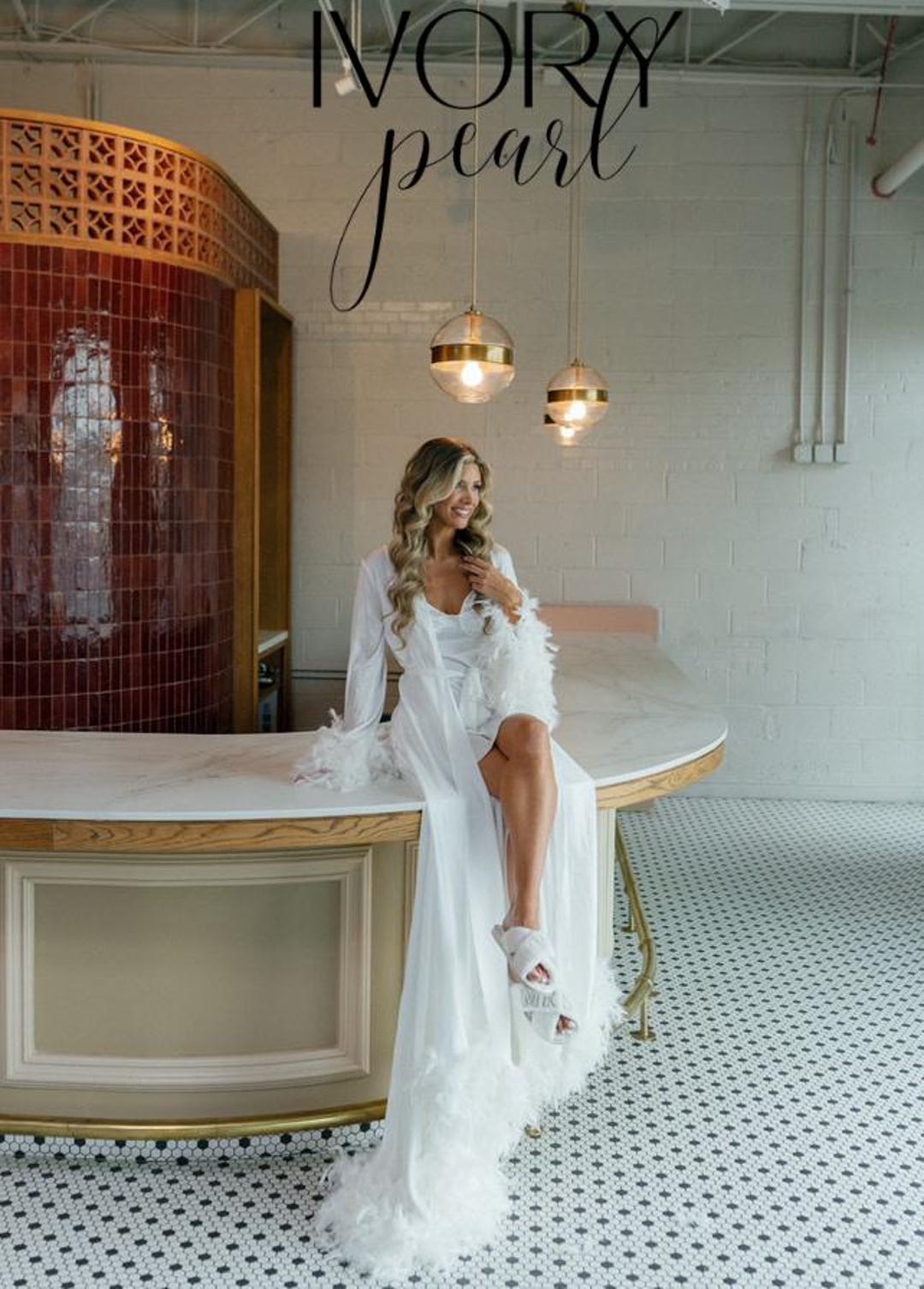 Luxe Feather Bridal Robe: Long Train, Chiffon Getting Ready Outfit ...