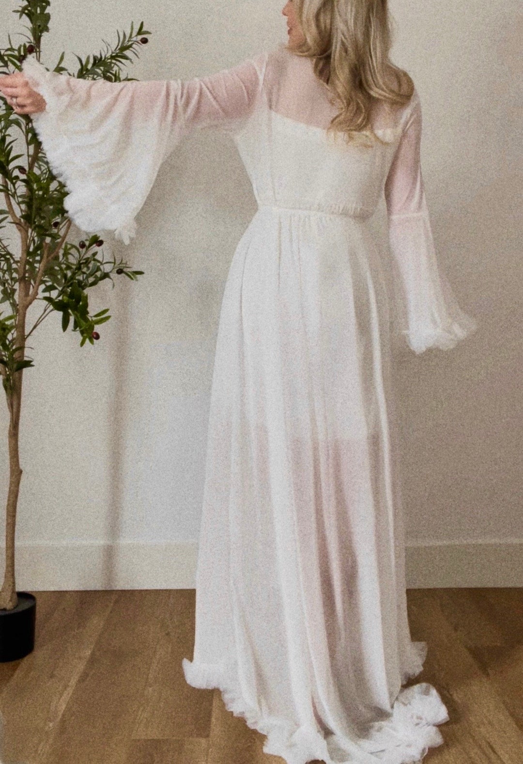 LUXE SHEER ROBE New Floor Length Bridal Robe Soft - Etsy