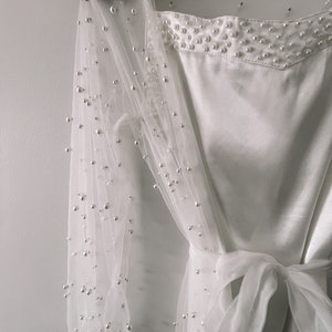 LUXE PEARL ROBE Bridal Maternity Shoot Bride Robe Soft Tulle - Etsy