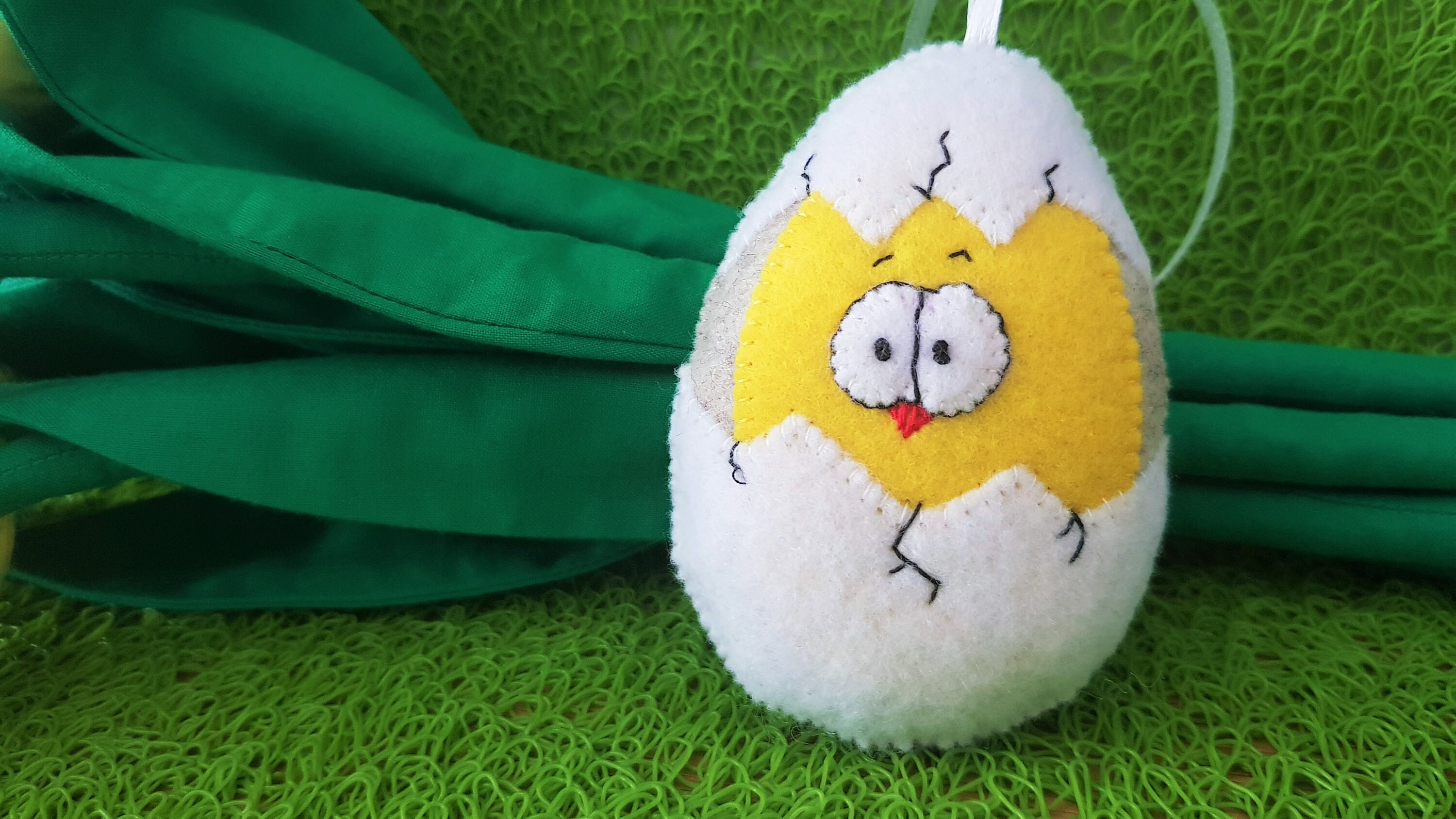 Chick Easter Egg Sewing Pattern, Felt Chick Stuffed Animal Pattern ...