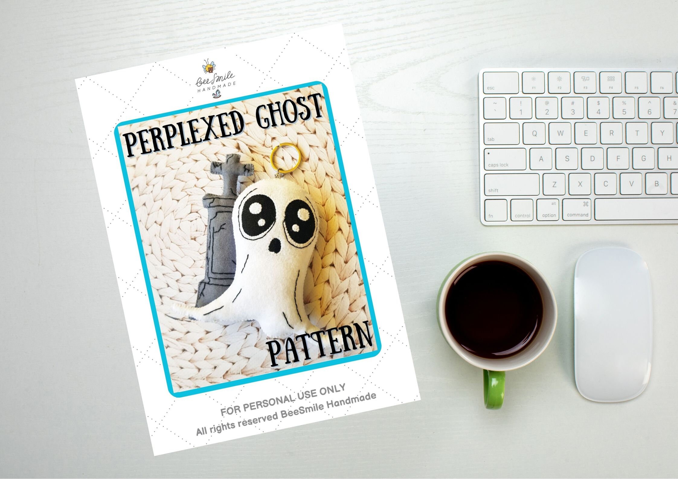 Perplexed Ghost Felt Toy PDF Pattern, Felt Halloween Ornaments PDF ...