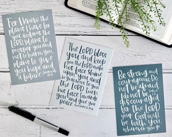 Set of 6 Bible Verse postcards // Scripture postcards // | Etsy