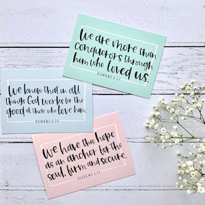 Set of 6 Bible Verse Postcards // Scripture Postcards // - Etsy UK