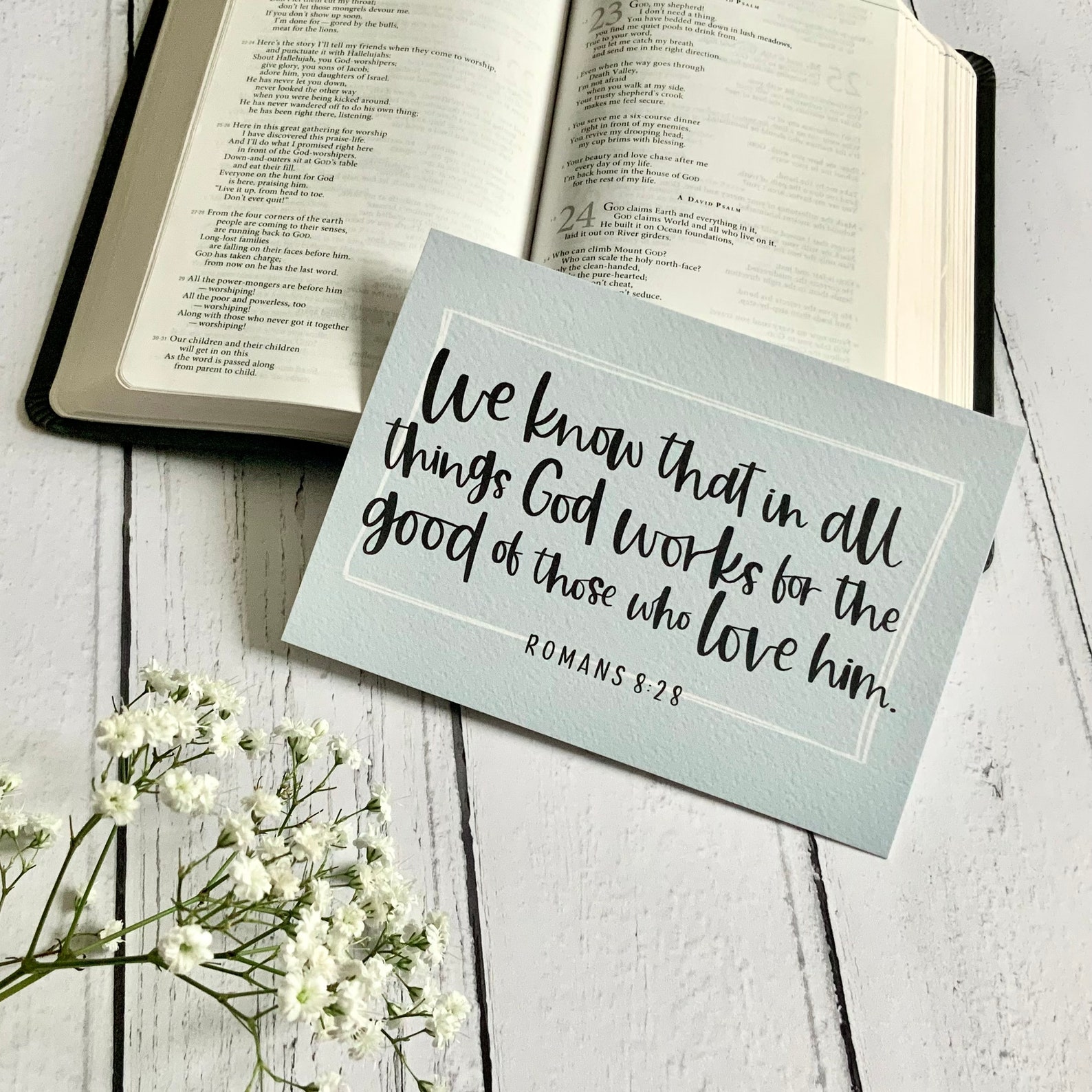 Set of 6 Bible Verse postcards // Scripture postcards // | Etsy