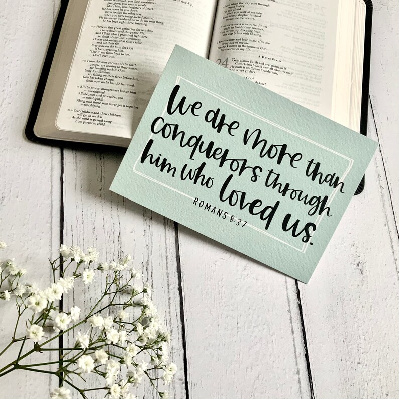Set of 6 Bible Verse postcards // Scripture postcards // | Etsy