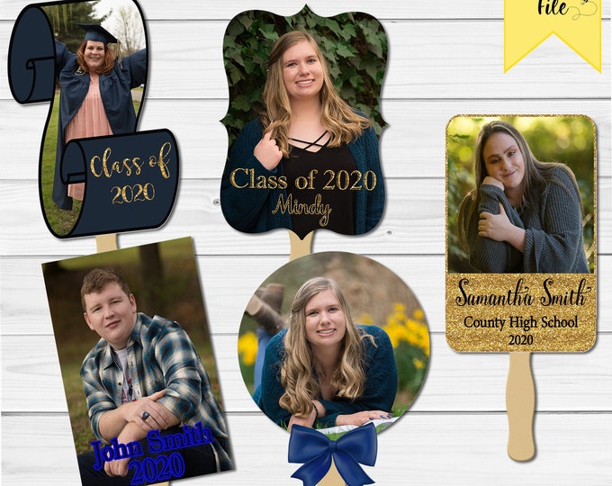Personalized Graduation Fans - College or High School - Hand Fans ...