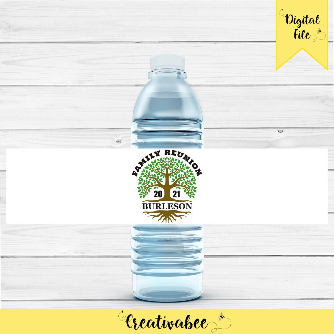 Family Reunion Water Bottle Label Printable-family Reunion Water Label ...