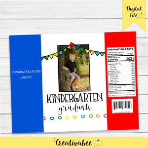 Kindergarten Graduation Favor Bags-custom Chip Bags-grad-digital ...