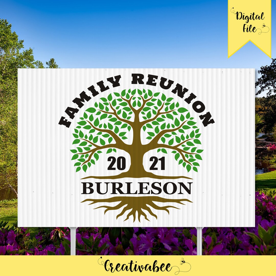 Personalized Family Reunion Yard Sign Yard Sign Family Reunion ...