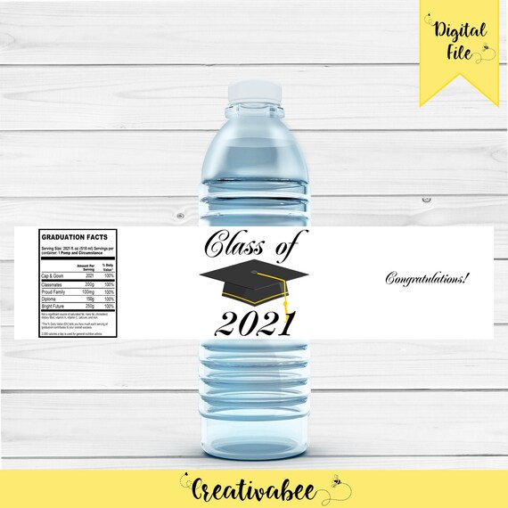 Graduation Party Water Bottle Label Printable-graduation Water | Etsy