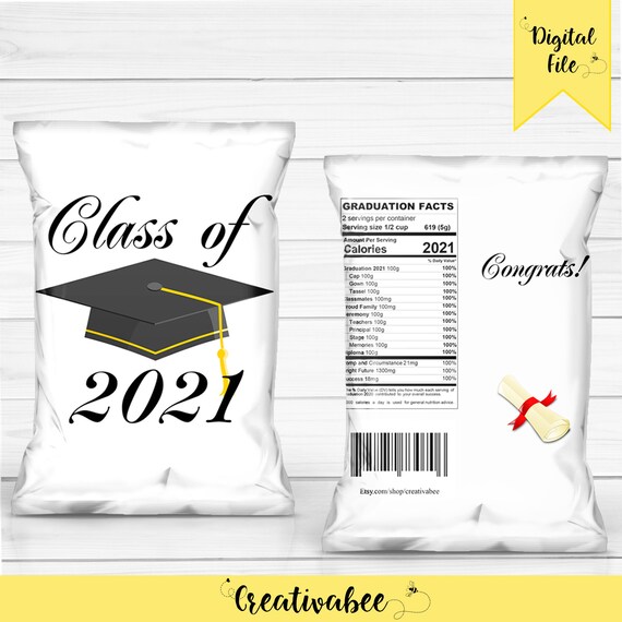 Graduation Favor Bags-custom Chip Bags-grad-class of - Etsy