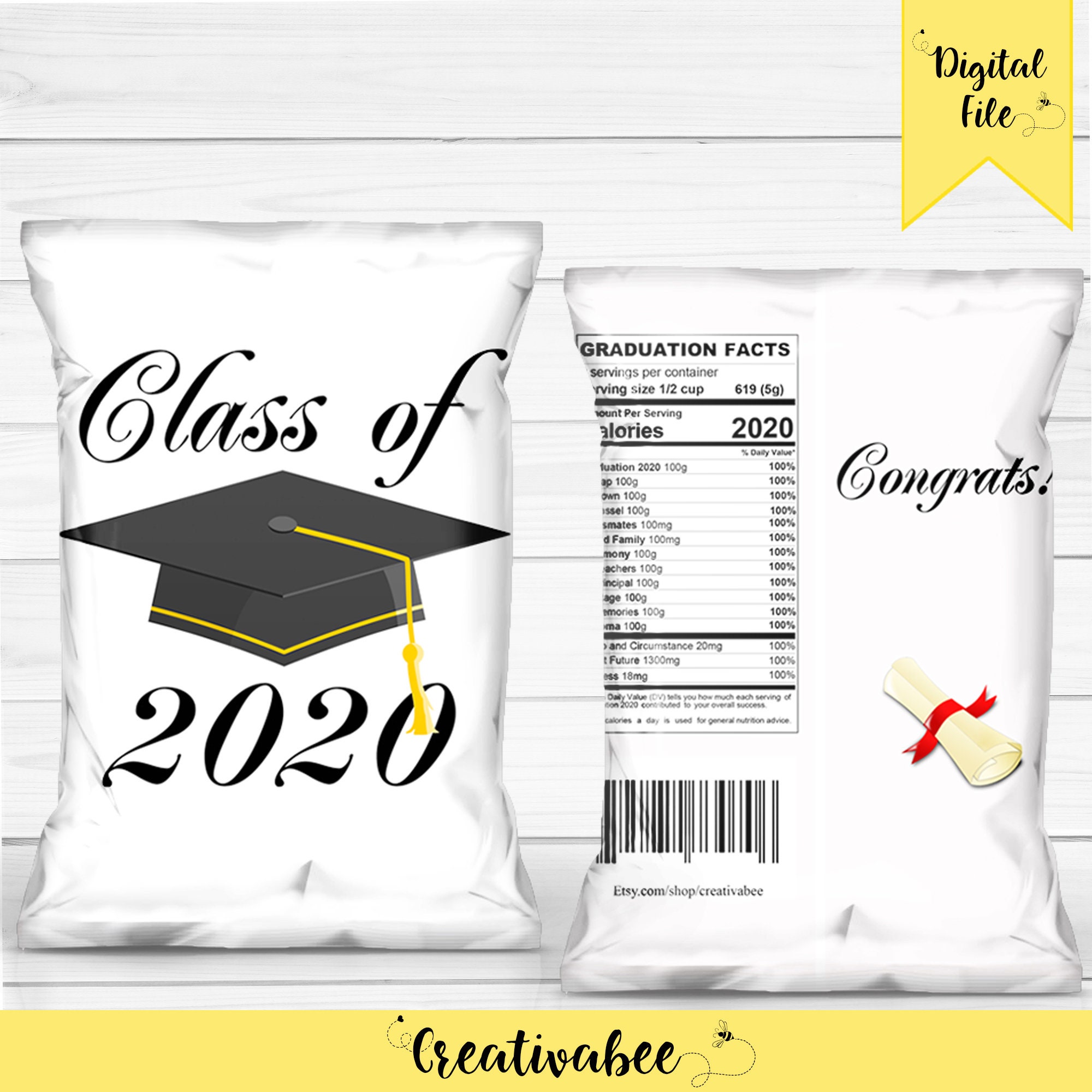 Graduation Party Water Bottle Label Printable-graduation Water - Etsy