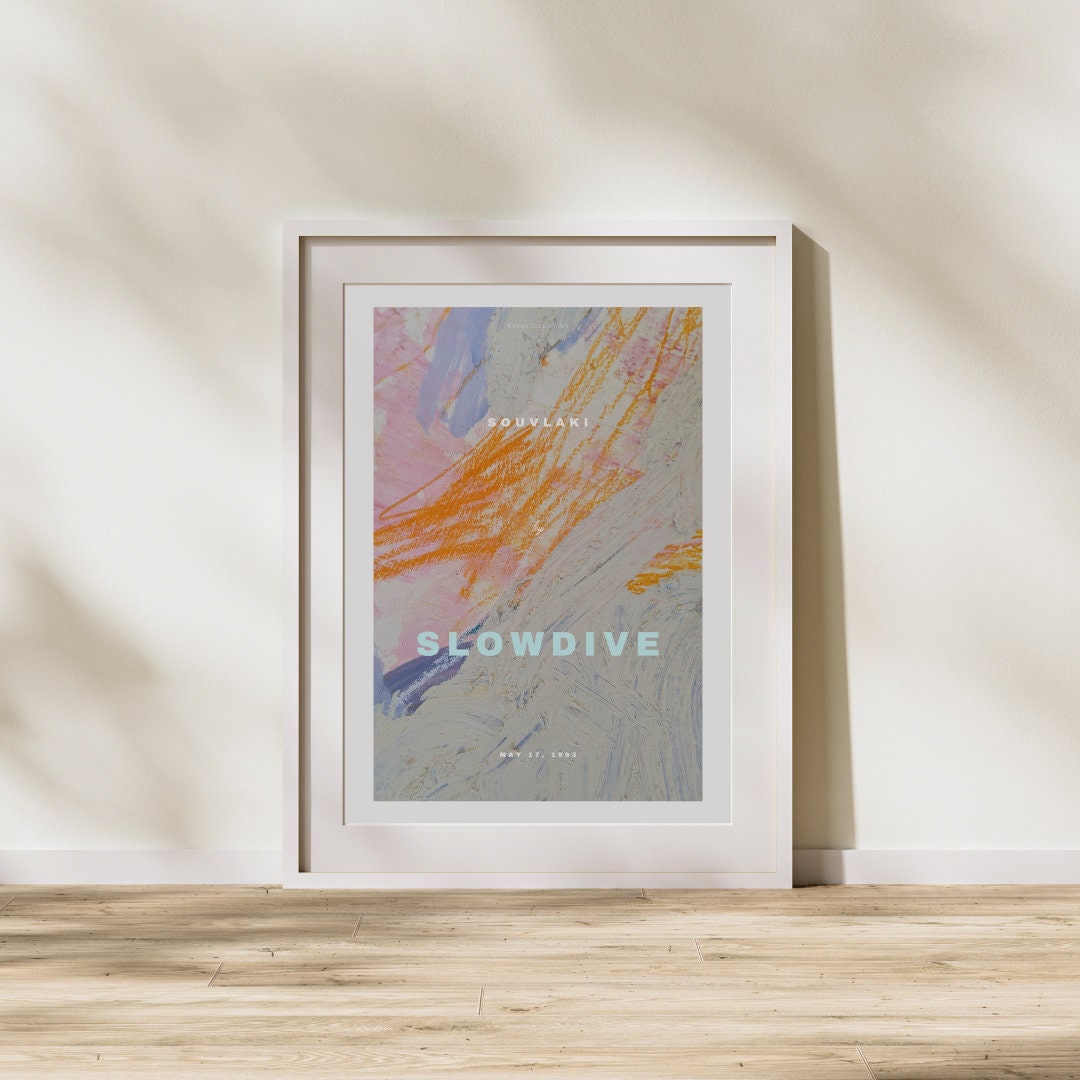 Slowdive Souvlaki Poster - Minimal Music Art - Shoegaze Poster - Dream ...