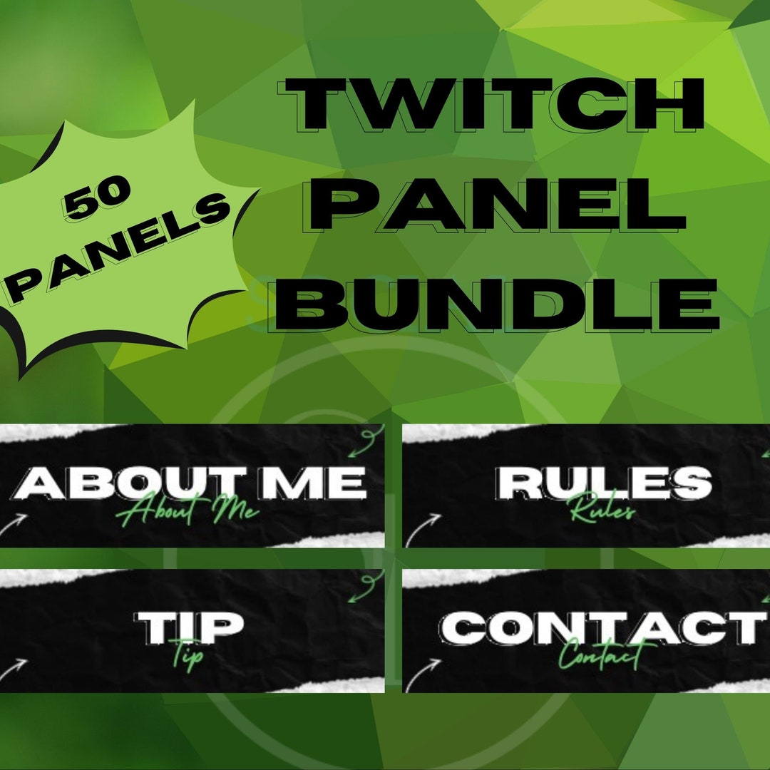 Twitch Panel Bundle, for Streamers, Instant Download/ready to Use PNG ...