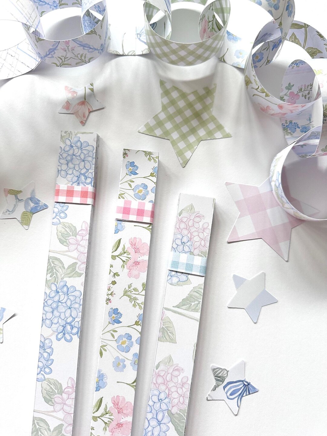 Paper Chain Kit, DIY Spring Garland, Easter Craft Decoration, Coastal ...